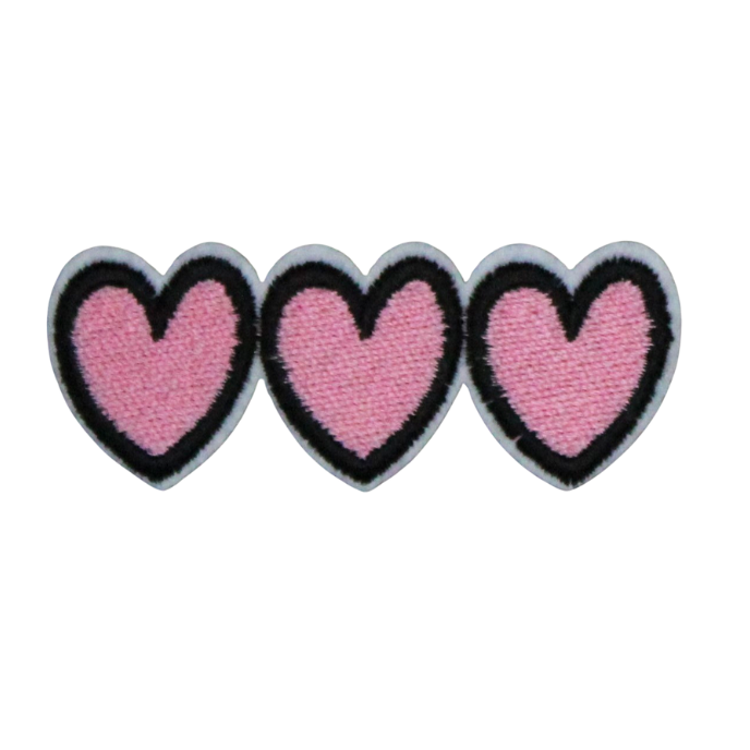 Three Pink Hearts Patch (Small/Embroidery) – American HTV Supply - Dallas