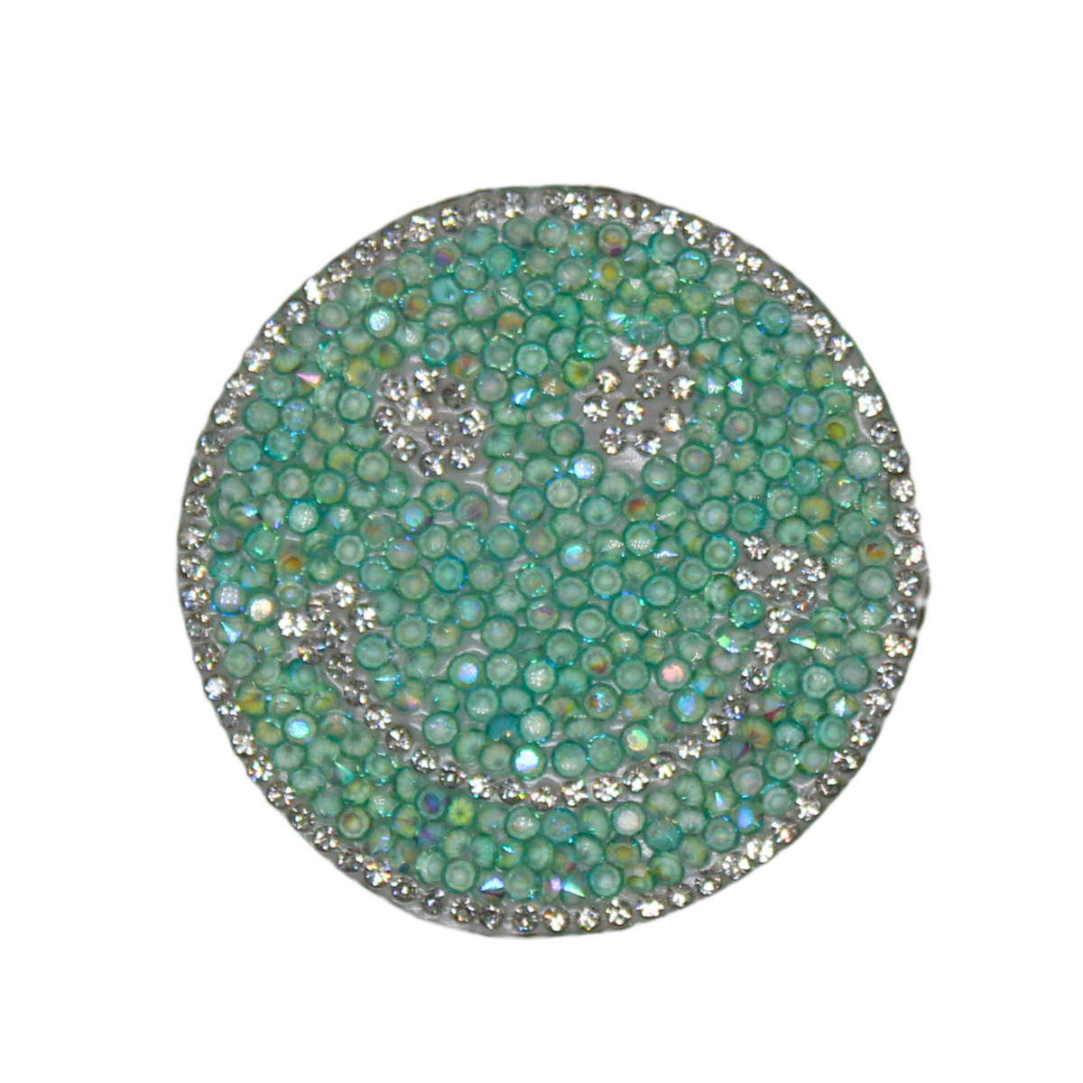Mint Green Smiley Rhinestone Patch – American HTV Supply - Dallas