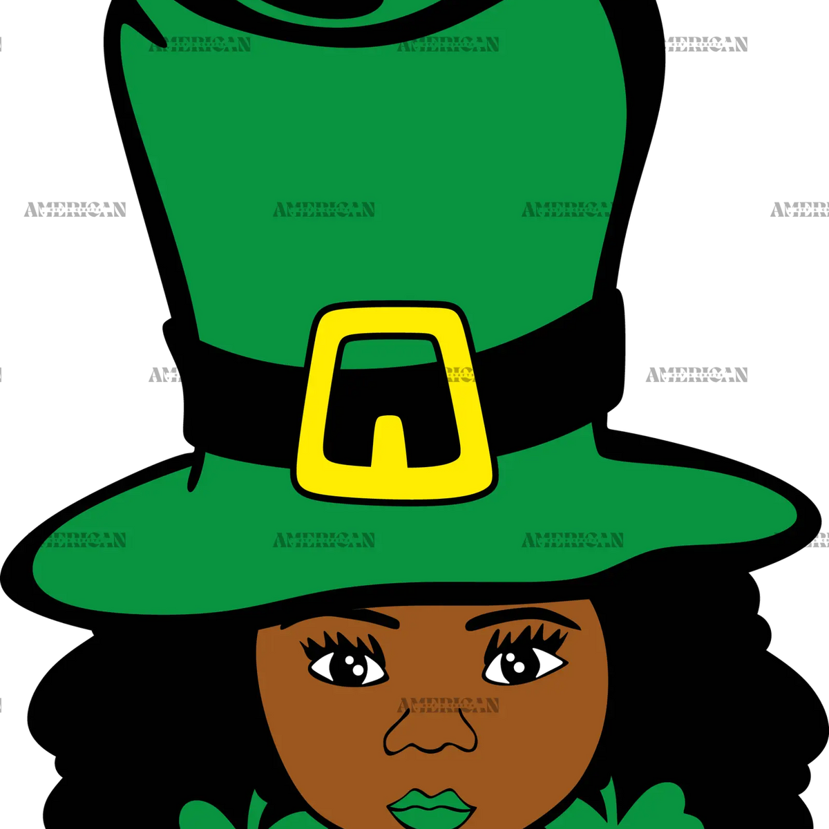 Afro Lucky Girl-1 DTF Transfer – American HTV Supply - Dallas