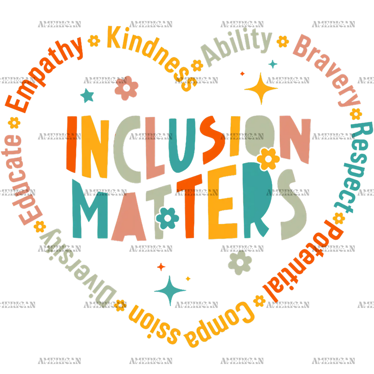 Autism Inclusion Matters DTF Transfer – American HTV Supply - Dallas