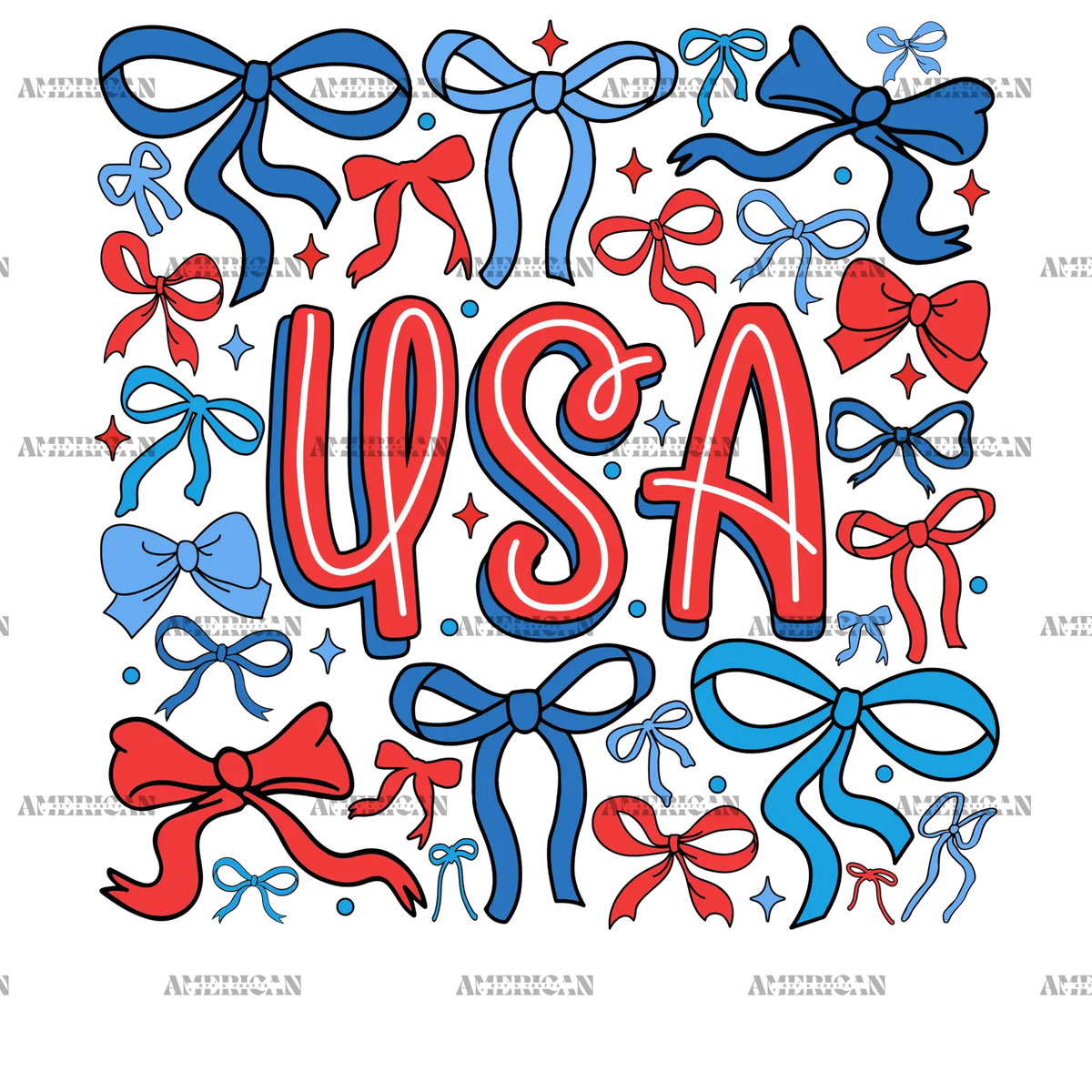 USA Bows DTF Transfer – American HTV Supply - Dallas