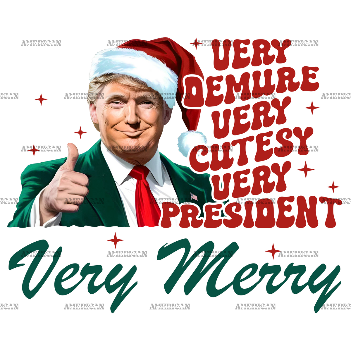 Very Merry Trump-2 DTF Transfer – American HTV Supply - Dallas